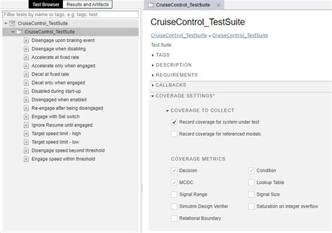 Run A Test Suite And Resolve Missing Model Coverage Matlab And Simulink