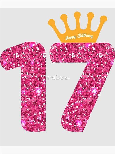 17th Queens Crow Happy Birthday Greeting Card For Girls