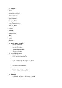 Ejercicios inglés º primaria Ejercicios de Inglés Docsity