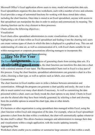 Microsoft Offices Excel Application Allows Users To Store Model A Pdf