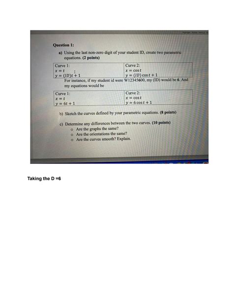SOLUTION Parametric Equations Studypool