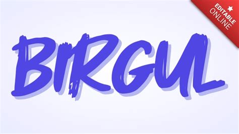 Birgul Font Text Effect Generator