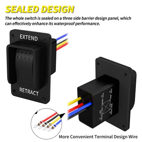 Reverse Polarity Switch 12v Dpdt Momentary 3 Position Rocker Switch Waterproof Marine Momentary