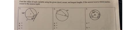 Solved Find The Value Of Each Variable Using The Given