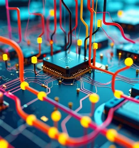 Circuit With And Wires On It Stock Illustration Illustration Of Electronic Hardware 330544482