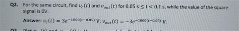 Solved Figure 4 2 Rc Differentiator Used To Generate