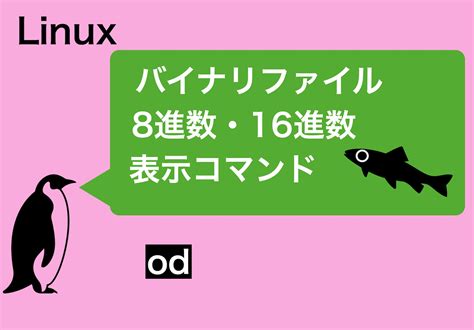 【linux】 バイナリファイルを8進数・16進数で表示する方法
