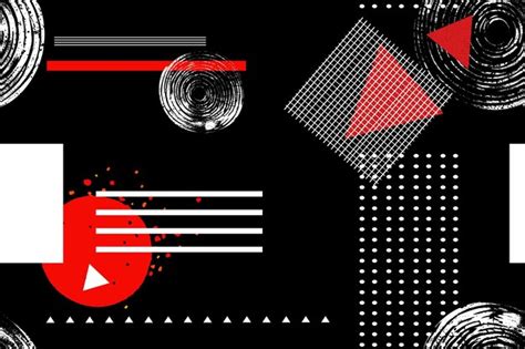 Premium Vector Abstract Modern Geometric Shapes Seamless Pattern Trendy Vector