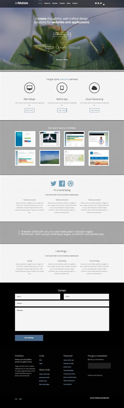 Motion Joomla Parallax Effect Template And T3 Framework
