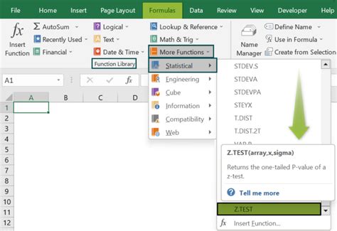 Z Test In Excel Formula Examples How To Perform And Use