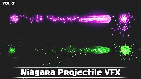 Artstation Niagara Projectiles Vfx Vol01 Game Assets