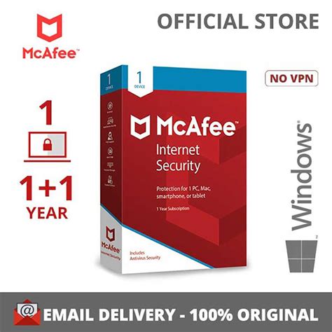 Jual Mcafee Internet Security 1 Devices 1 Year Free 1 Year