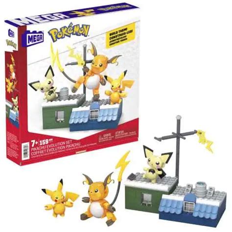 Pokemon Pikachu Evolution Set Mega Construx Toywiz