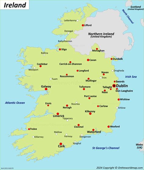List 91 Wallpaper Map Of Ireland With Cities And Towns Updatedlarge