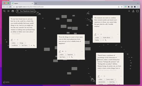 Sneak Peek At The Readwise Napkin Connection R Readwise