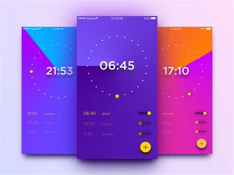 Daily Ui 13alarm Clock App Ui Design User Interface Design Ui