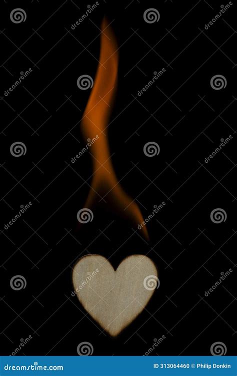 Valentine Homemade Wooden Love Hearts Burning An Burned Smoking With Unique Patterns And