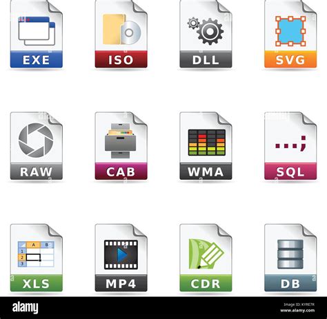 File Formats Icon Set Stock Vector Image And Art Alamy