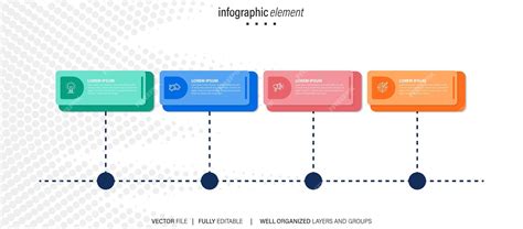 Premium Vector Vector Infographic Label Design With Icons And 4