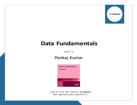 Pankaj Kumar On Linkedin Ibmskillsbuild Csrbox Datafundamentals