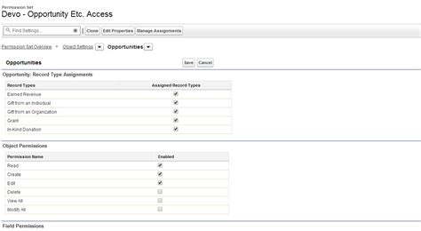 Standard Objects Tab Settings Not Available On Permission Set