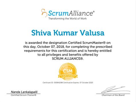 Shiva Kumar Valusa On Linkedin Csm Scrum Agileprojectmanagement