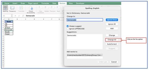How To Use Thesaurus And Spelling Check In Excel Resource
