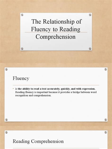 The Relationship Of Fluency To Reading Comprehension Pdf Reading