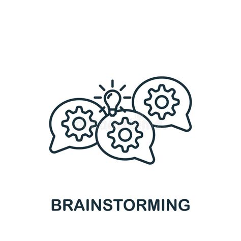 Brainstorming Icon Monochrome Simple Sign From Collaboration Collection Stock Illustration