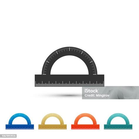 흰색 배경에 고립도 아이콘을 측정 하기 위한 오래 끄는 그리드 기울기 각도 측정기입니다 측정 도구입니다 기하학적 기호입니다 컬러