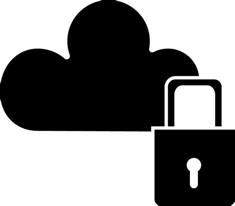Flat Style Cloud Security Icon 25013773 Vector Art At Vecteezy