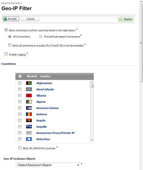Configuring Geo IP Filtering