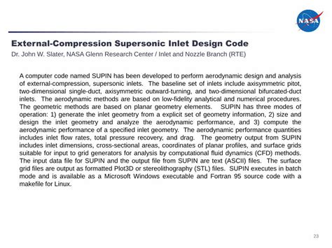 Pdf External Compression Supersonic Inlet Design Code Dokumen Tips