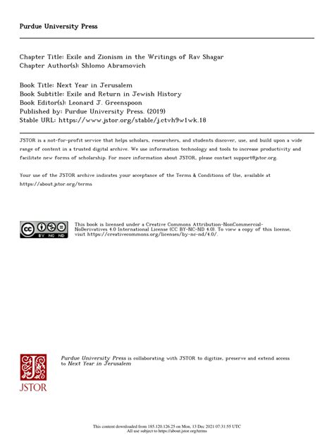 Pdf Exile And Zionism In The Writings Of Rav Shagar