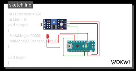 Ldr Sensor Reading Using Arduino Nano Wokwi Esp32 Stm32 Arduino Simulator