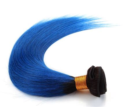 Black Hair With Dark Blue Ombre