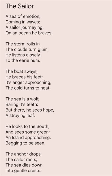 The Sailor Rpoem