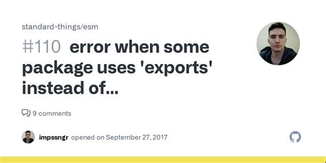 Error When Some Package Uses Exports Instead Of Moduleexports
