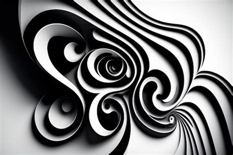 Premium Ai Image Abstract Monochrome Design Background