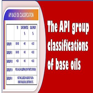 The API Group Classifications Of Base Oils