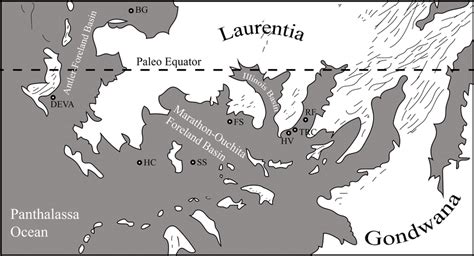 The Middle Late Mississippian Visean Serpukhovian Paleogeographic