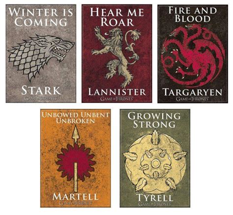 Game Of Thrones House Sigils Artists Design Incredible Game Of Thrones