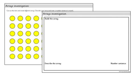 Arrays Investigation Primary Stars Education