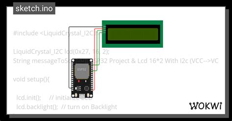ESP Project Lcd With I C Wokwi ESP STM Arduino Simulator