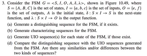 3 consider the fsm g shown in figure 10 49 where