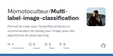 GitHub Momotoculteur Multi Label Image Classification Permet De Creer Avec Tensorflow Et