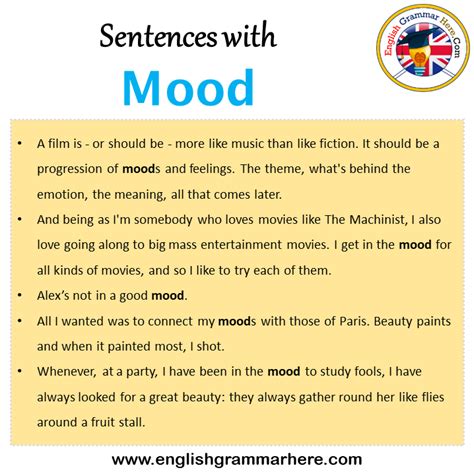Sentences With Mood Mood In A Sentence In English Sentences For Mood