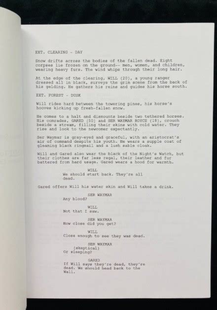 Original Script Game Of Thrones Charitystars