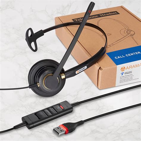 Buy USB Headset With Microphone Noise Cancelling Audio Controls Ultra Comfort USB Headphone