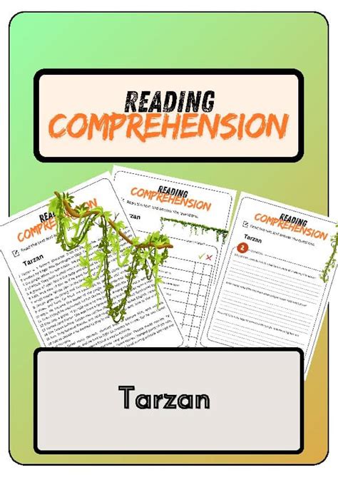 reading comprehension tarzan solutions by learnplanet tpt